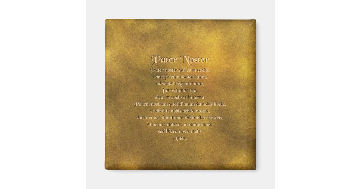 Our Father In Latin Magnet | Zazzle