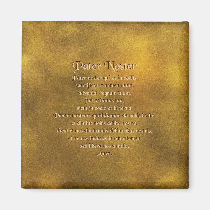 Our Father In Latin Magnet | Zazzle