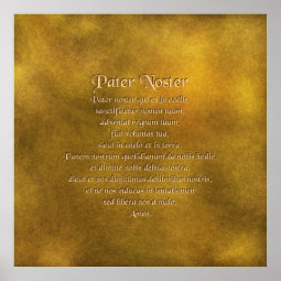 Our Father In Latin Poster | Zazzle