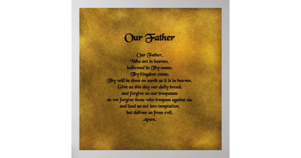 Our Father Poster | Zazzle