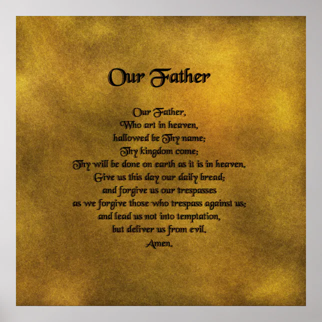 Our Father Poster | Zazzle