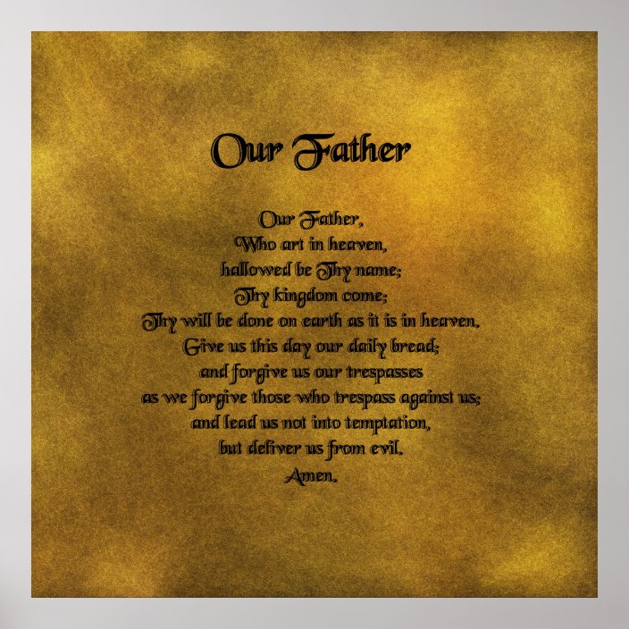 Our Father Poster | Zazzle.com