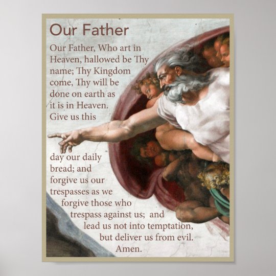 Our Father Prayer Poster | Zazzle.com