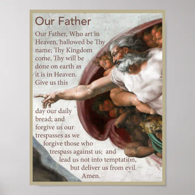 Our Father Prayer Poster | Zazzle
