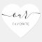 Our Favorite Сalligraphic Favor Gift Heart Sticker | Zazzle