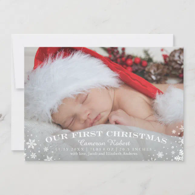 Christmas Birth Announcement Card
