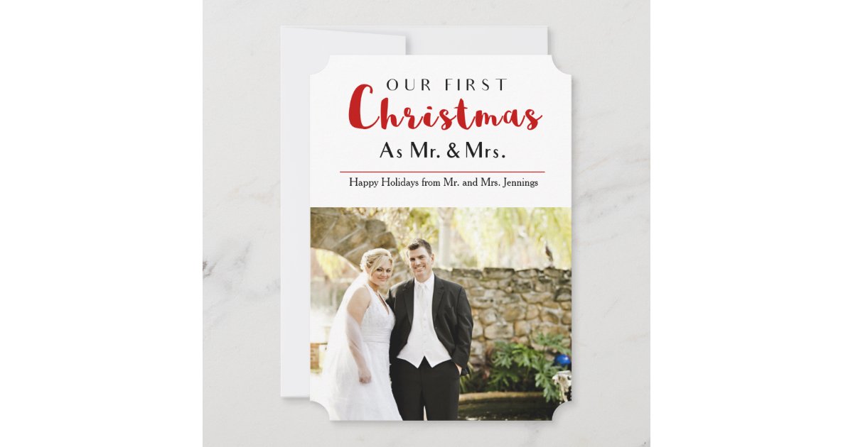 Our First Christmas Holiday Photo Card | Zazzle