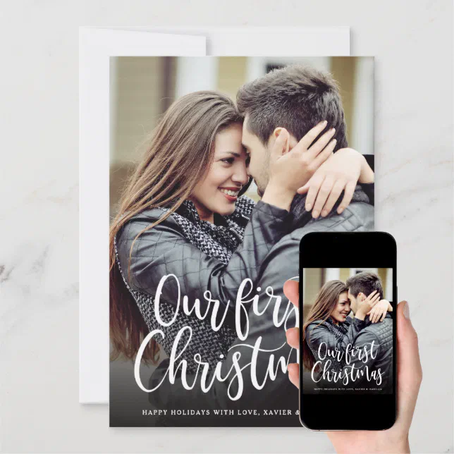 Our First Christmas Holiday Photo Card | Zazzle