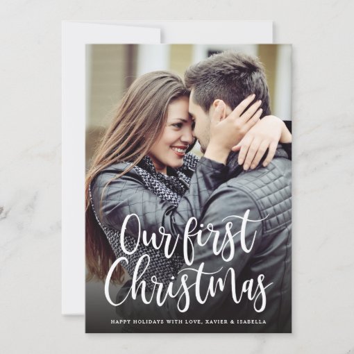 Our First Christmas Holiday Photo Card | Zazzle