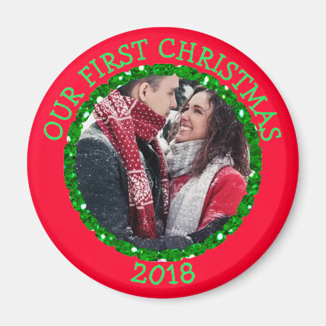 Our First Christmas Personalized Reminder Magnet | Zazzle