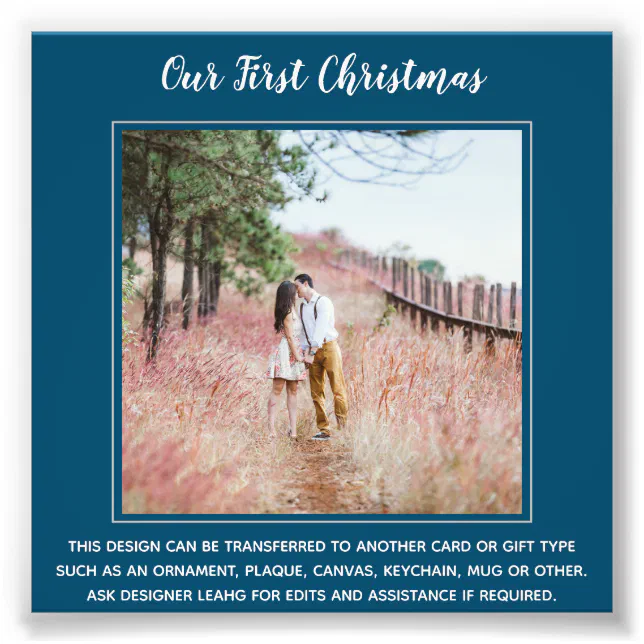 Our First Christmas PHOTO Template - Create Own | Zazzle