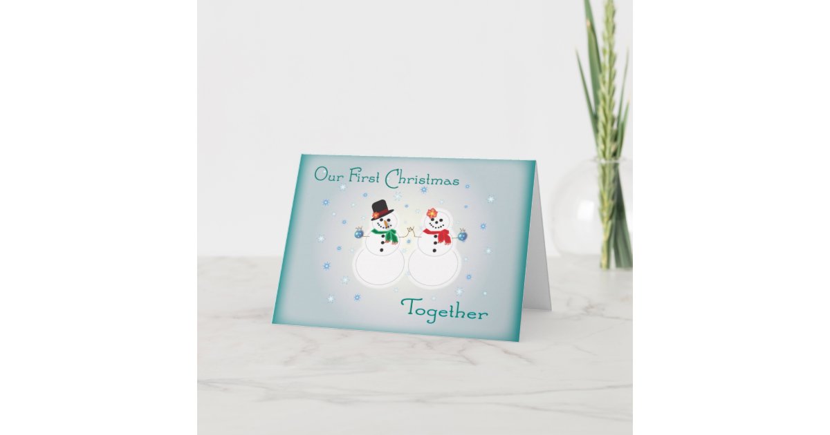 Our First Christmas Together Greeting Card | Zazzle