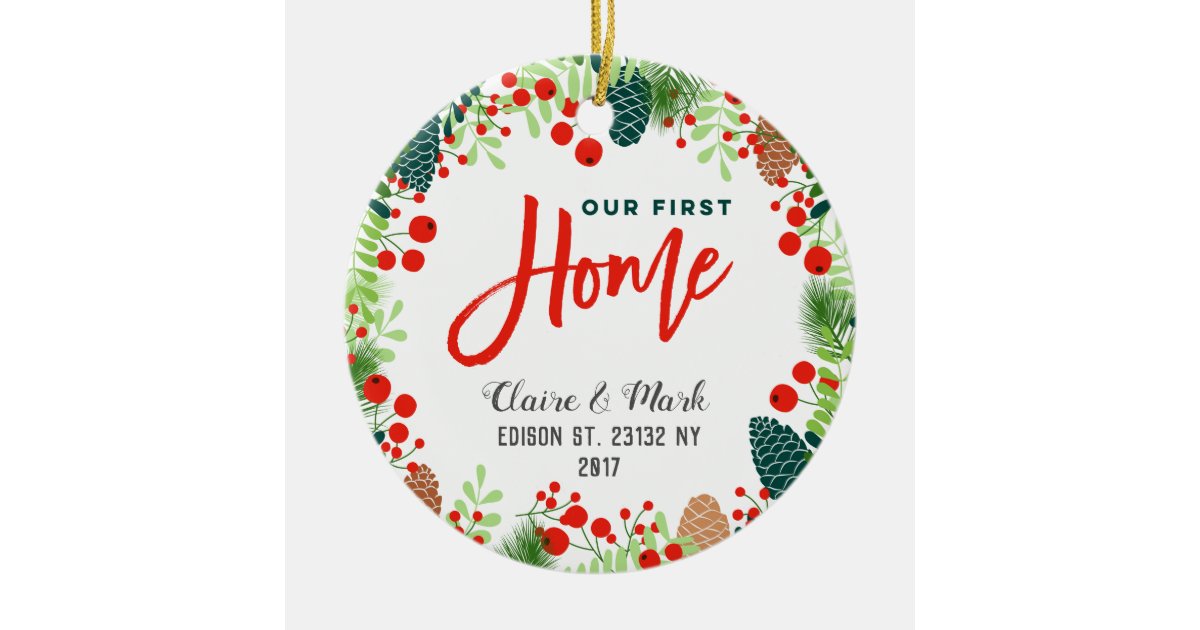 Our first home Christmas ornament | Zazzle