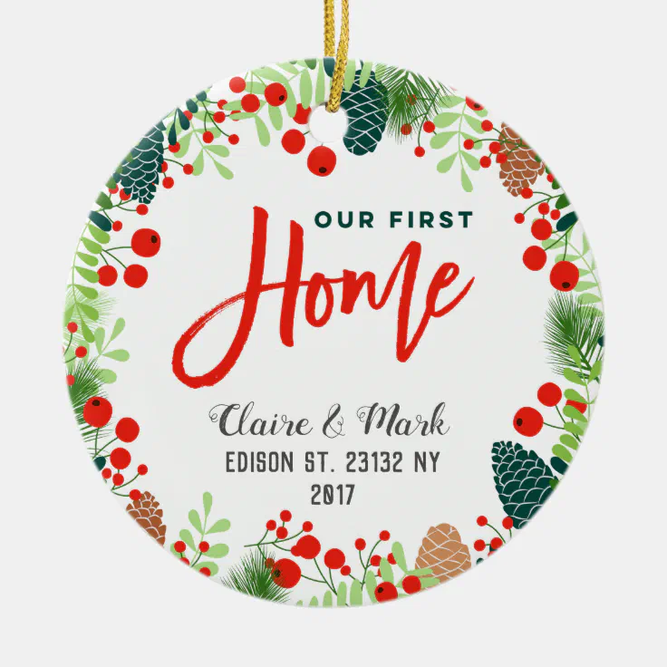 Our first home Christmas ornament | Zazzle