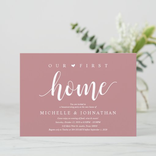 Our first home, Housewarming party celebration Invitation | Zazzle