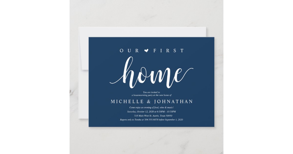 Our first home, Housewarming party celebration Invitation | Zazzle