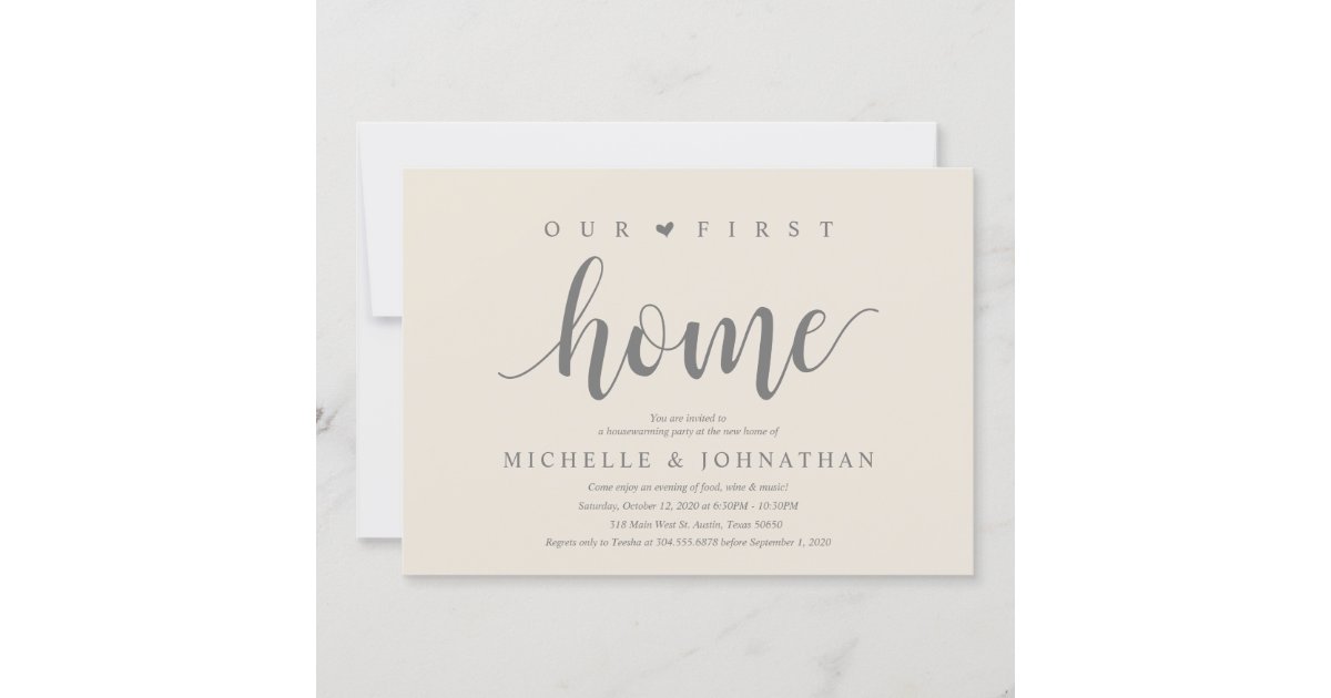 Our first home, Housewarming party celebration Invitation | Zazzle