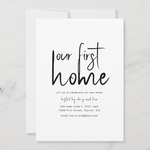 Our First Home Housewarming Party Invitation | Zazzle