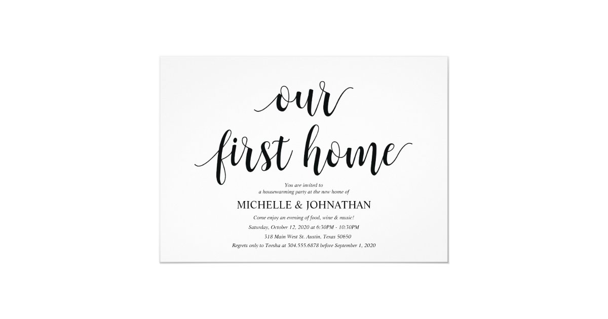 Our first home Housewarming party invitation cards | Zazzle.com