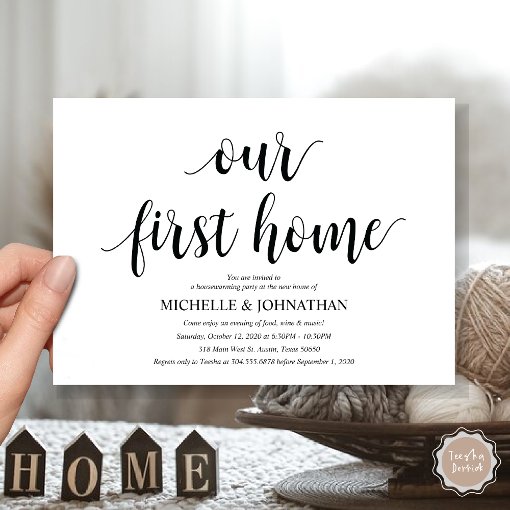 Our first home Housewarming party invitation cards | Zazzle
