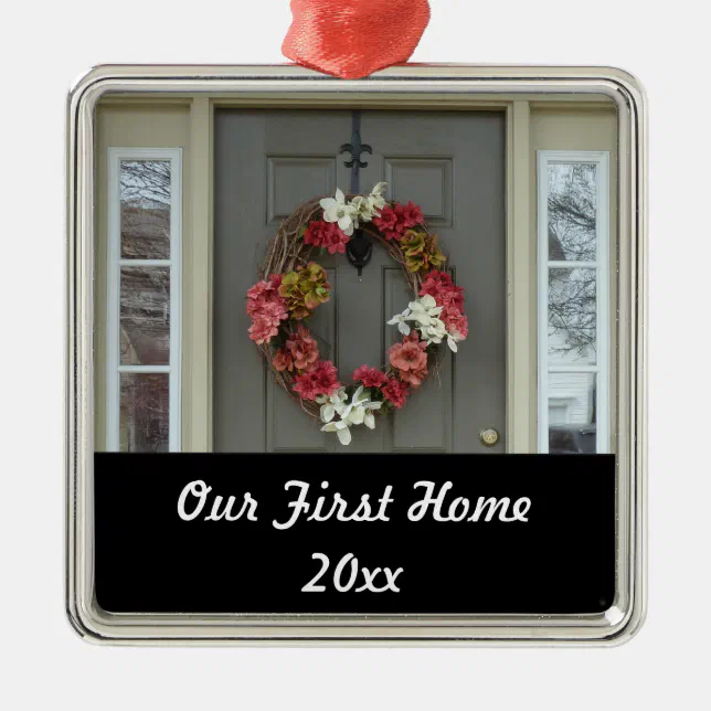 Our First Home New House Photo Ornament | Zazzle