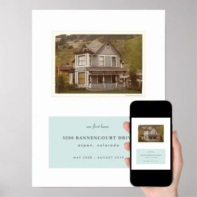 Our First Home Personalized Photo Print | Zazzle