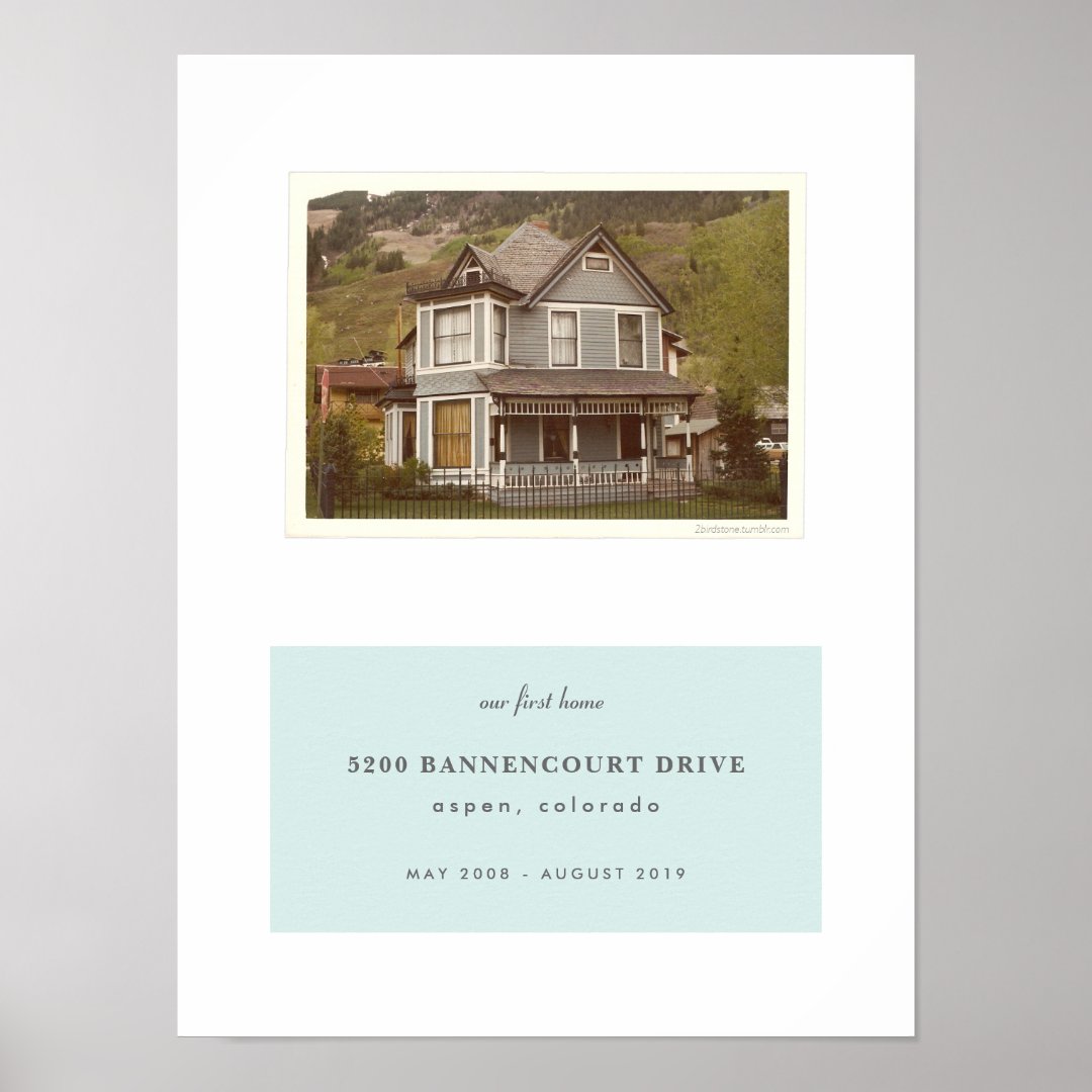 Our First Home Personalized Photo Print | Zazzle