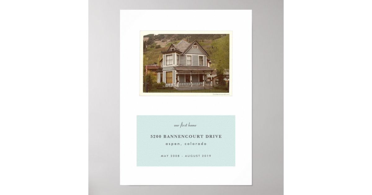 Our First Home Personalized Photo Print | Zazzle