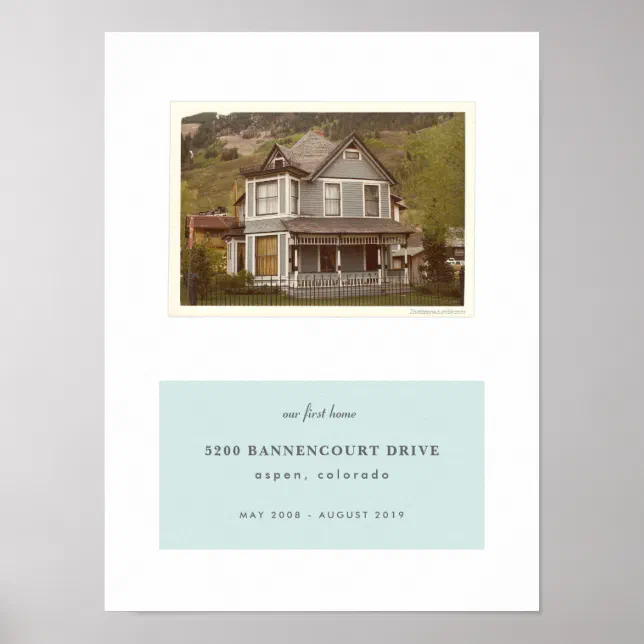 Our First Home Personalized Photo Print | Zazzle