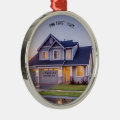 Our First Home Photo | Personalized with Address | Metal Ornament | Zazzle