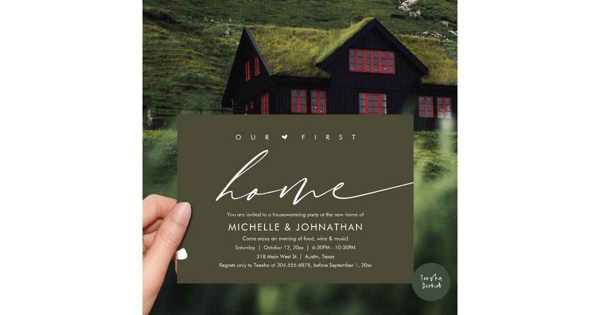 Our First New Home, Housewarming Party Celebration Invitation | Zazzle