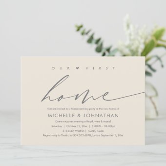 Our First New Home, Housewarming Party Celebration Invitation | Zazzle