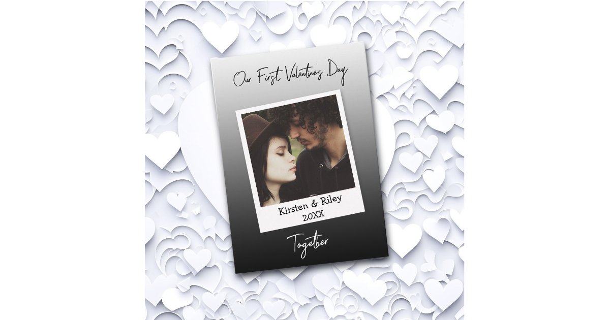 Our First Valentine's Day Personalized Retro Card | Zazzle