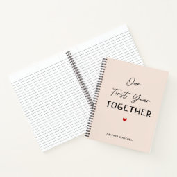 Our First Year Together 1 Year Anniversary Journal | Zazzle