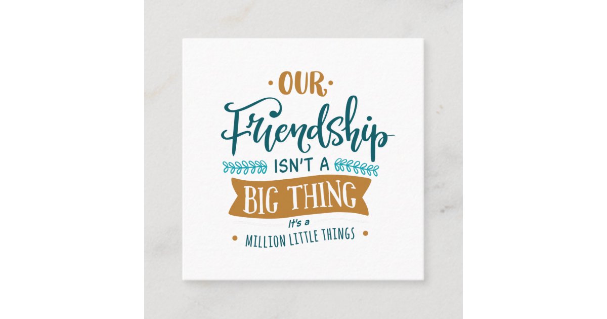 Our Friendship Square Business Card | Zazzle