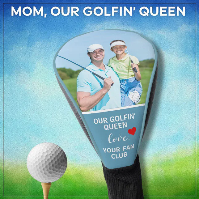 Our Golfin' Queen Custom Photo Personalized Golf Head Cover | Zazzle