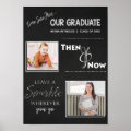 Our Graduate | Then & Now | Graduation Photo Poster | Zazzle