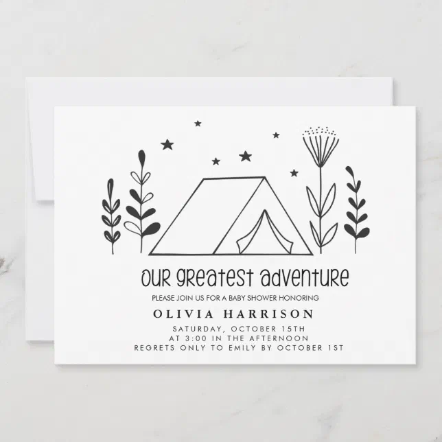 Our Greatest Adventure Baby Shower Invitation | Zazzle