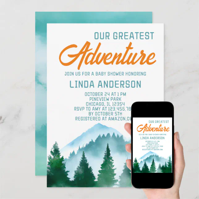 Our Greatest Adventure Baby Shower Invitation | Zazzle Our Greatest Adventure Baby Shower Invitation | Zazzle