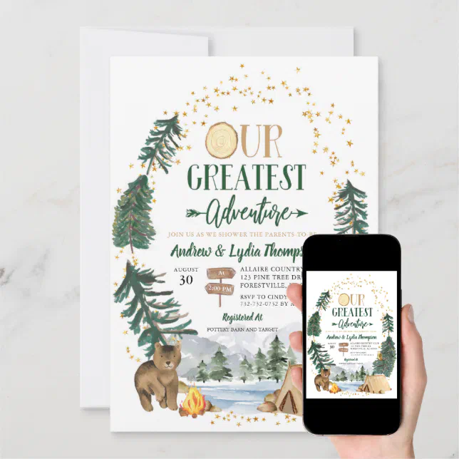 Our Greatest Adventure Baby Shower Invitation | Zazzle Our Greatest Adventure Baby Shower Invitation | Zazzle