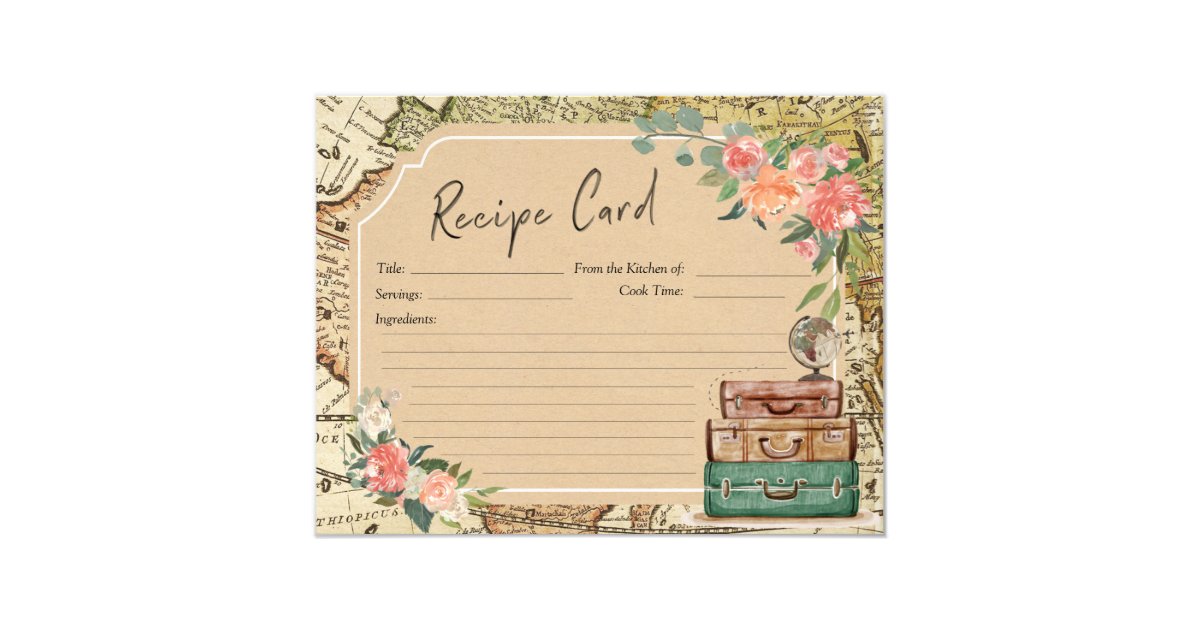 Our Greatest Adventure Recipe Card | Zazzle.com