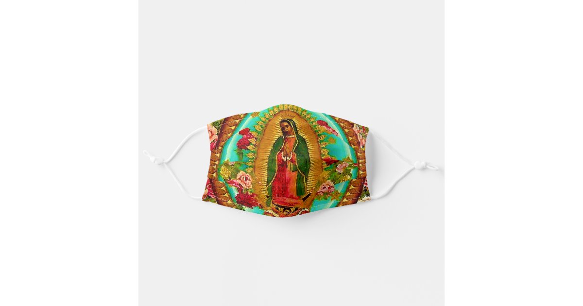 Our Lady Guadalupe Mexican Holy Saint Virgin Mary Adult Cloth Face Mask ...