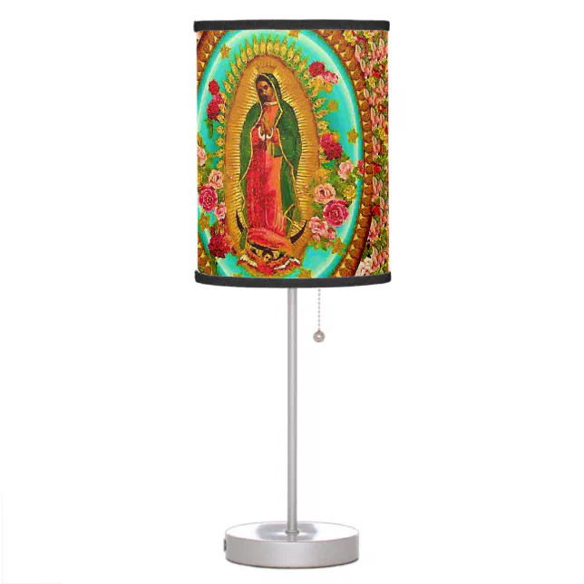 Our Lady Guadalupe Mexican Saint Virgin Mary Table Lamp | Zazzle