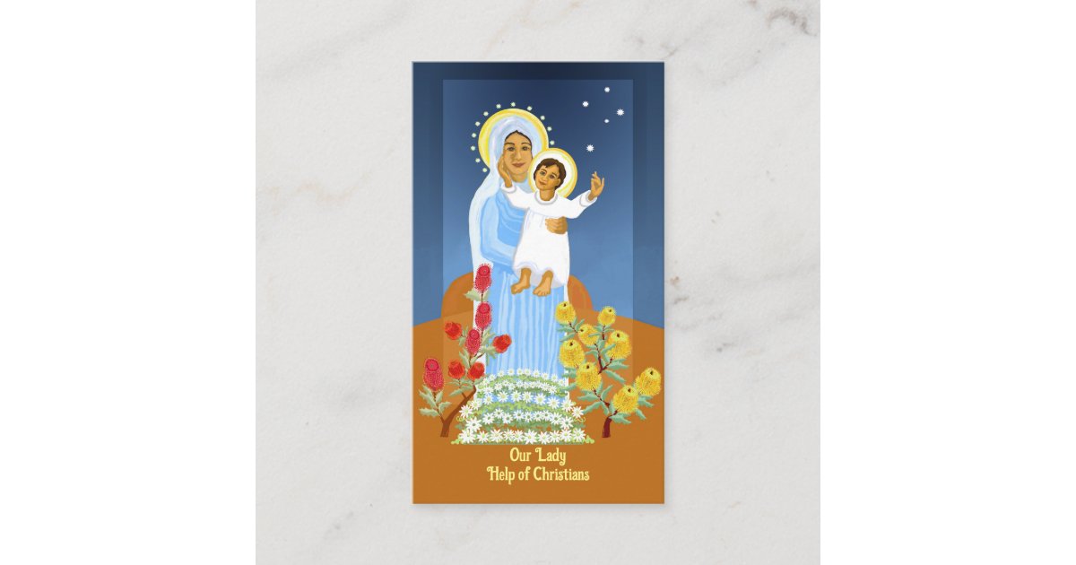 Our Lady Help of Christians prayer card | Zazzle