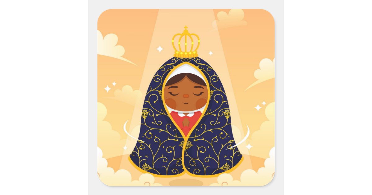 Our Lady of Aparecida Square Sticker | Zazzle