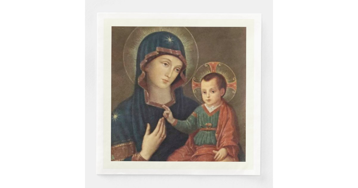 Our Lady of Consolation Virgin Mary Jesus Paper Dinner Napkins | Zazzle