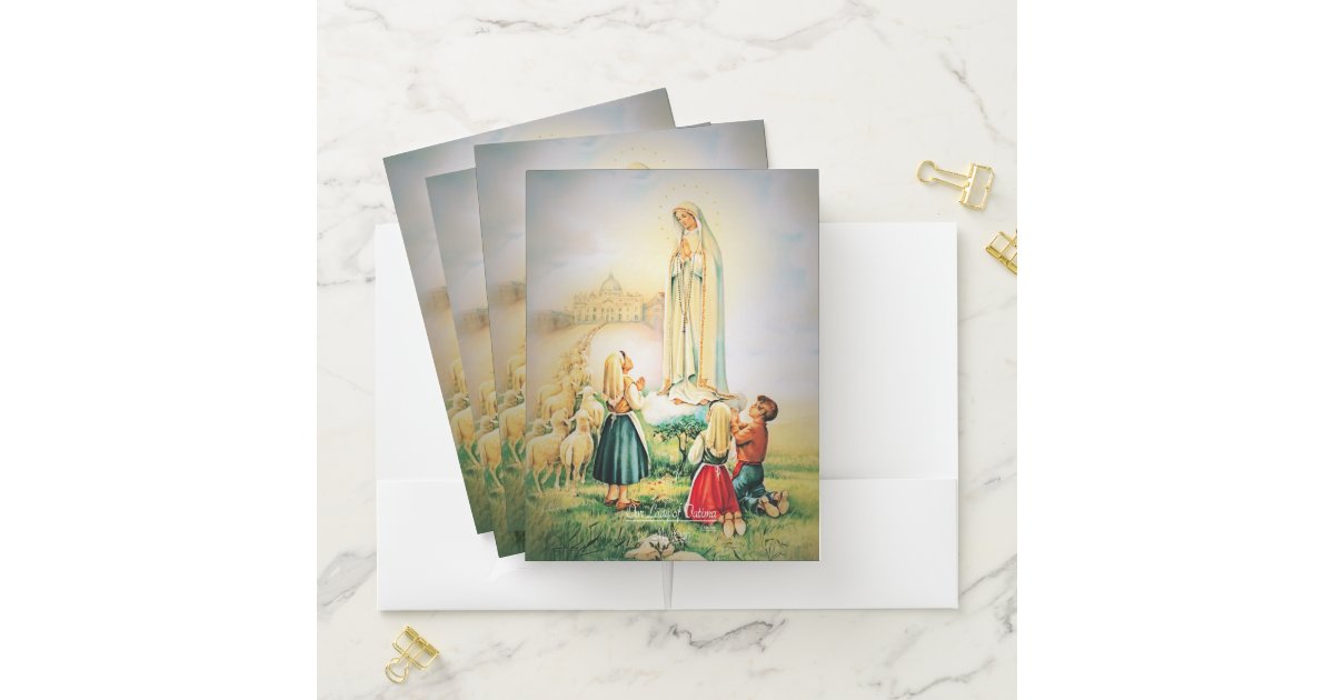 Our Lady of Fatima 1917 Pocket Folder | Zazzle