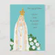 Our Lady of Fatima and white roses Postcard | Zazzle
