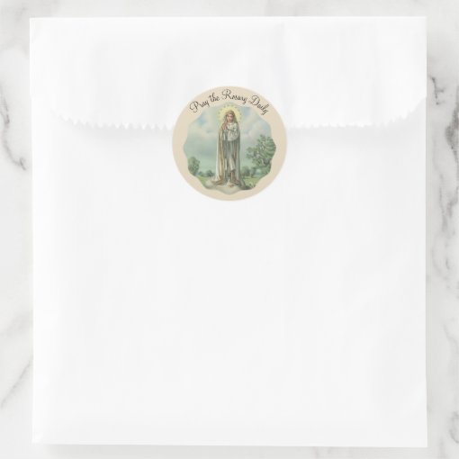 Our Lady of Fatima Classic Round Sticker | Zazzle