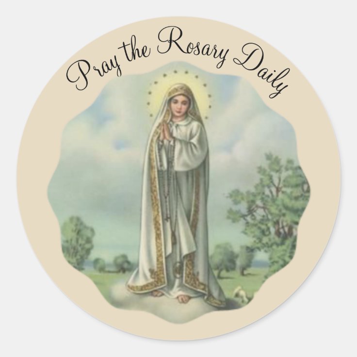 Our Lady of Fatima Classic Round Sticker | Zazzle